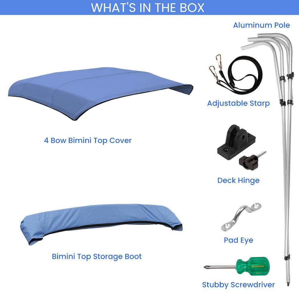 Buy 4 Bow Bimini Top for Boat & Get 20% OFF | Covers & All UK