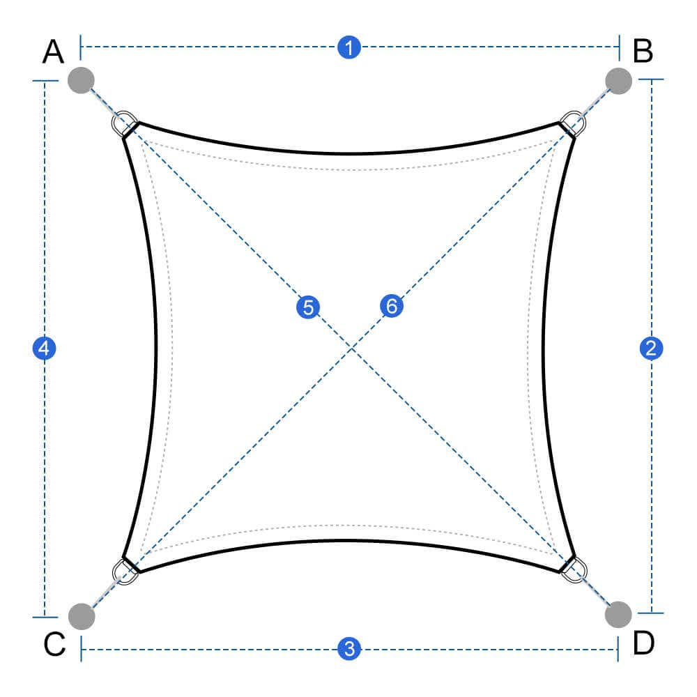 Buy Square Sun Shade Sails & Get 20% Off | Covers & All UK