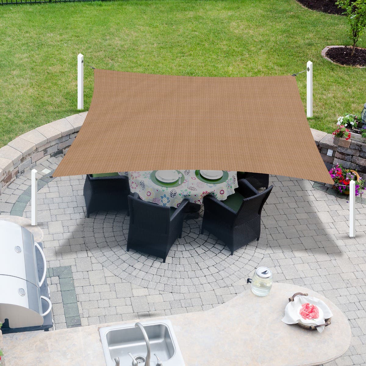 Custom Rectangle Sun Shade Sail With Upto 25% OFF | Covers & All UK